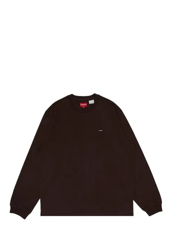 Supreme Small Box Long-sleeve Tee 'dark - Brown