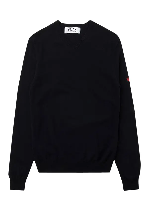 Play Comme Des Garcon Small Heart Sweater - Blue