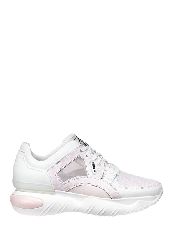 Fendi Leather Low Top Sneakers - White