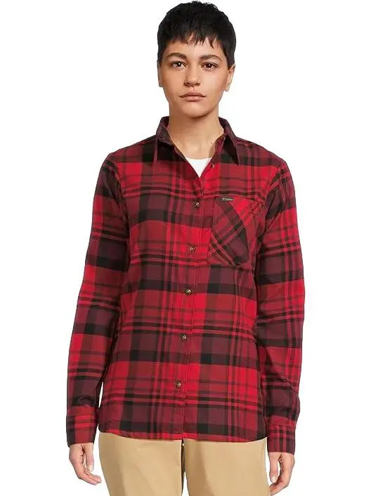 Columbia Calico Basin Flannel Long Sleeve Shirt - Red