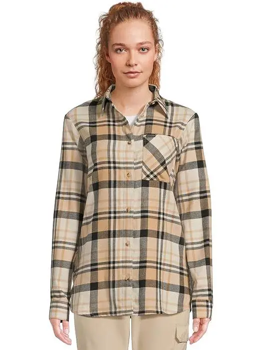 Columbia Calico Basin Flannel Long Sleeve Shirt - White