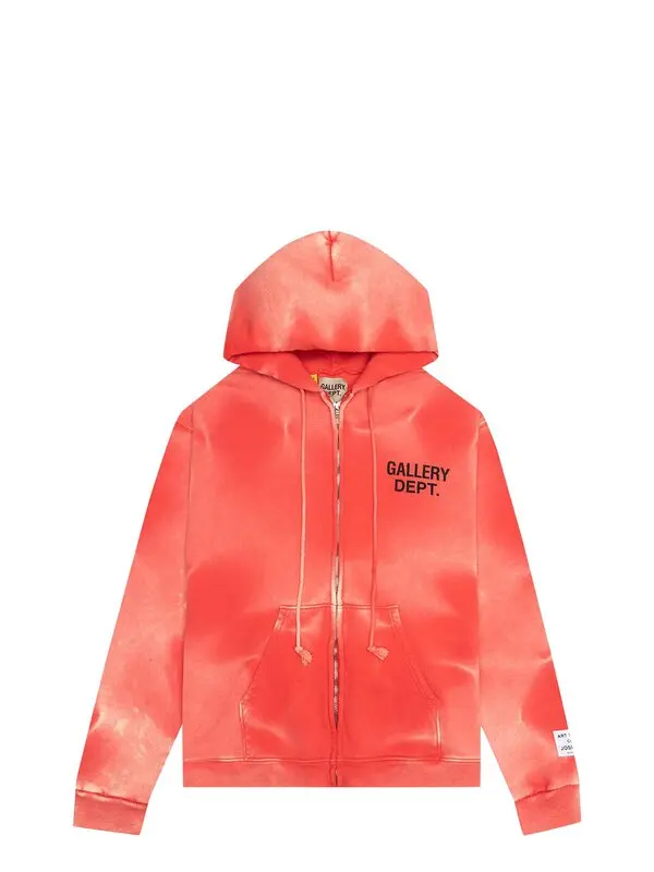 GALLERY DEPT. Sunfaded English Zip Hoodie - Red