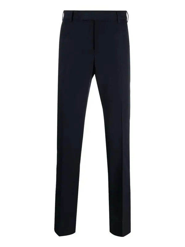 PT TORINO Virgin Wool Slim-cut Trousers - Black
