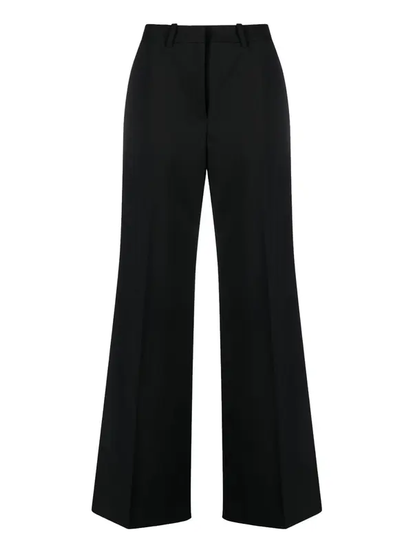 MARINE SERRE Wide-leg Tailored Trousers - Black