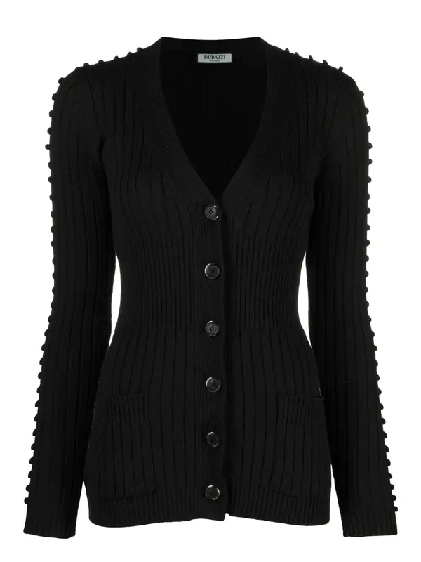 DURAZZI MILANO V-neck Cardigan - Black