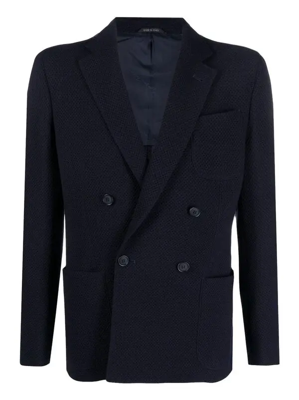 Giorgio Armani Upton Double-breasted Blazer - Blue