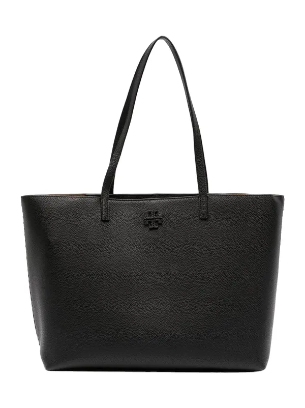 Tory Burch Mcgraw Leather Tote Bag - Black