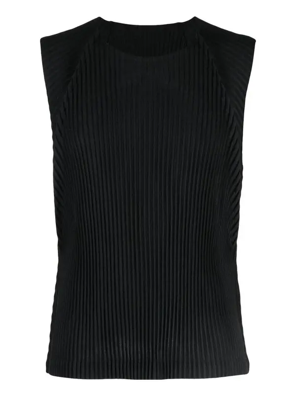 Issey Miyake Mc August Pleated Tank Top - Black