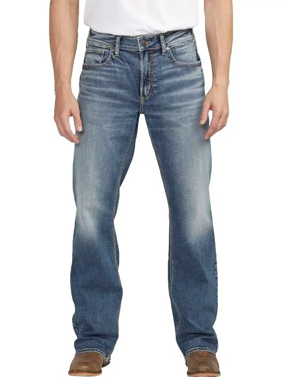 SILVER JEANS CO. Zac Relaxed Straight Leg Jeans - Indigo