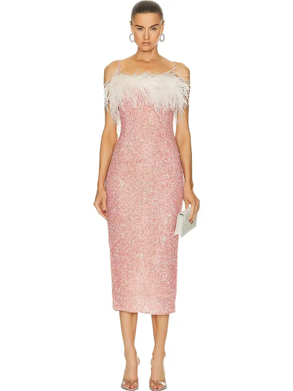Rachel Gilbert Came Sequin Dress - Pink