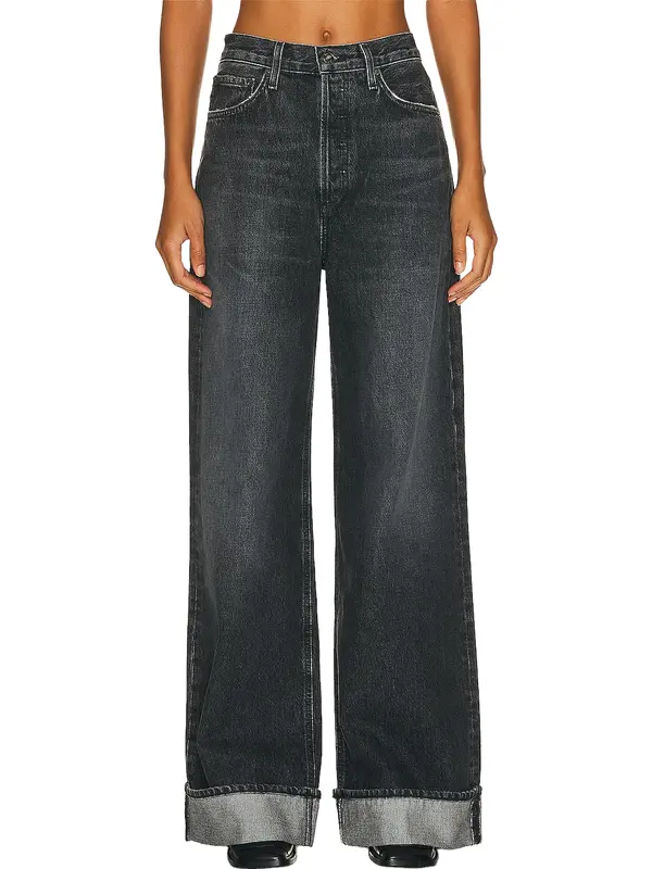AGOLDE Dame High Rise Wide Leg Jeans - Ditch