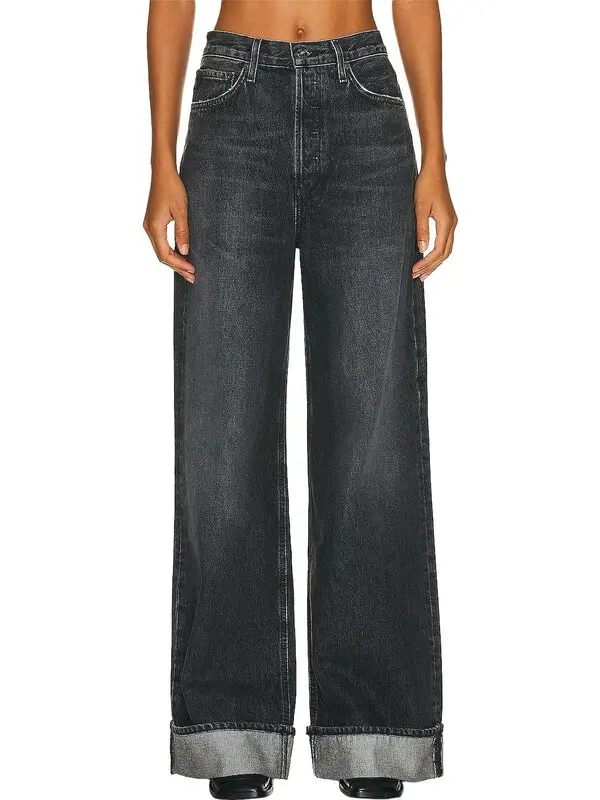 AGOLDE Dame High Rise Wide Leg Jeans - Ditch