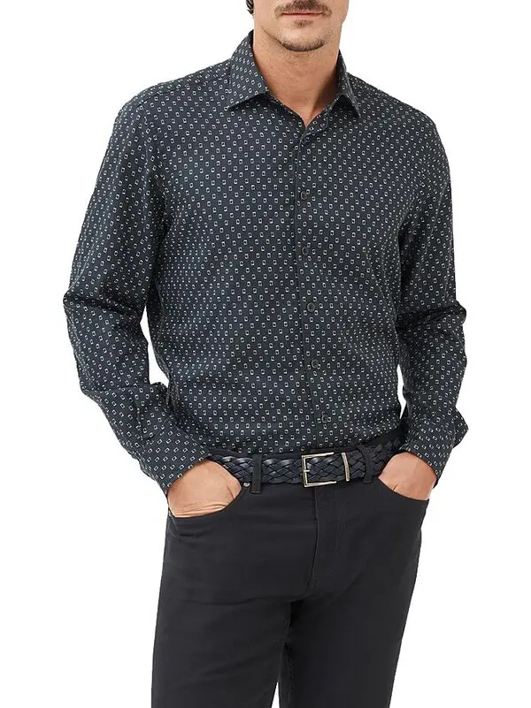 Rodd & Gunn Rodd And Gunn Woodhouse Long Sleeve Slim Fit Shirt - Midnight