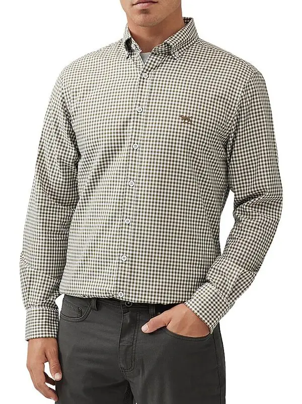 Rodd & Gunn Gunn Check Oxford Long Sleeve Slim Fit Shirt - Loden