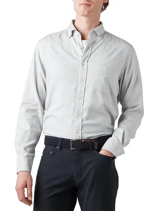 Rodd & Gunn Rodd And Gunn Barrhill Long Sleeve Slim Fit Shirt - Ash