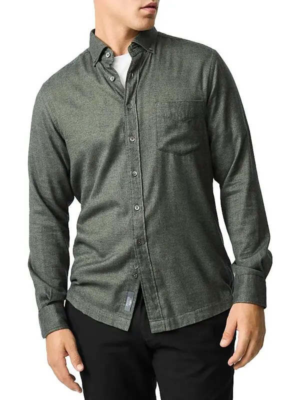 Rodd & Gunn Rodd And Gunn Barrhill Long Sleeve Slim Fit Shirt - Forest