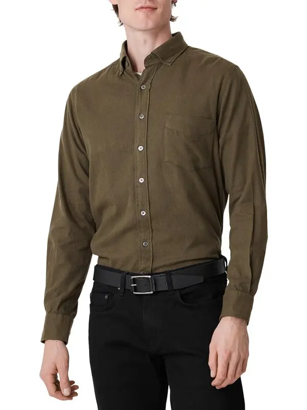 Rodd & Gunn Rodd And Gunn Barrhill Long Sleeve Slim Fit Shirt - Loden