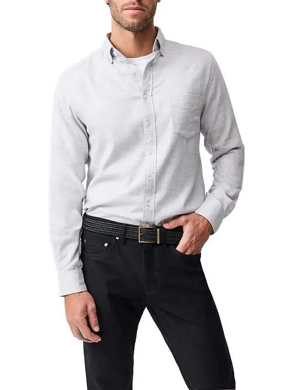 Rodd & Gunn Rodd And Gunn Barrhill Long Sleeve Slim Fit Shirt - Silver