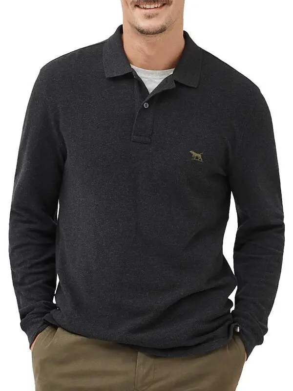 Rodd & Gunn Long Sleeve Sports Fit Gunn Polo - Charcoal