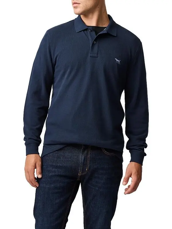 Rodd & Gunn Long Sleeve Sports Fit Gunn Polo - Eclipse