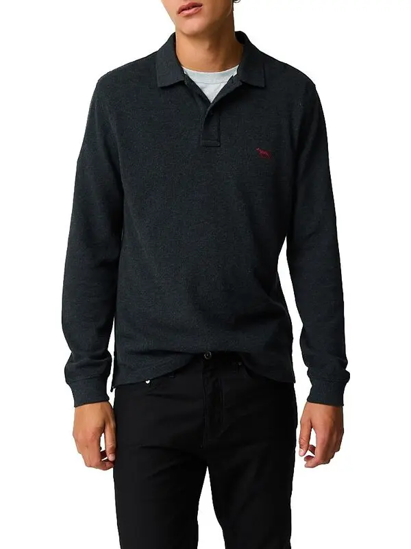 Rodd & Gunn Long Sleeve Sports Fit Gunn Polo - Graphite