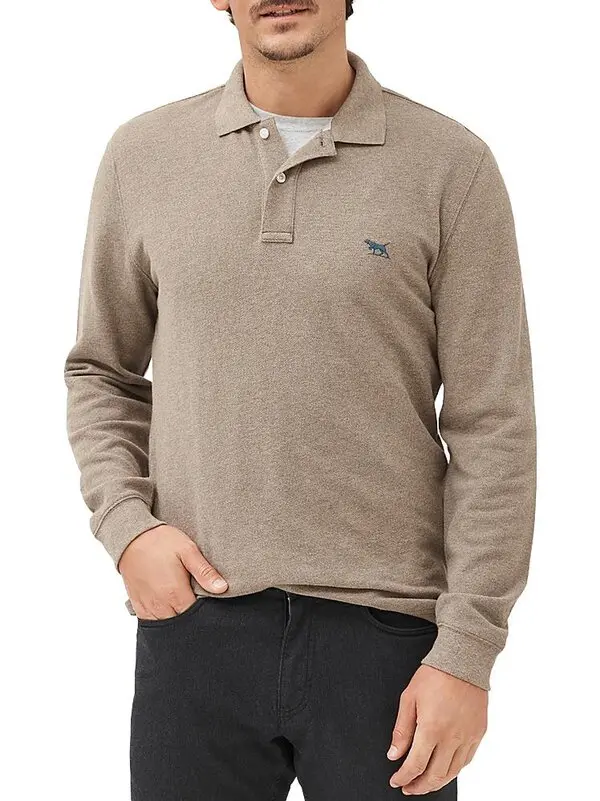 Rodd & Gunn Long Sleeve Sports Fit Gunn Polo - Latte