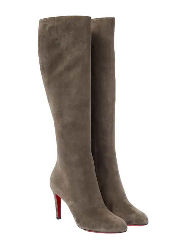 CHRISTIAN LOUBOUTIN Pumppie Botta Knee-high Boots - Beige