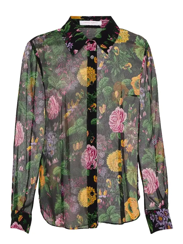 Carolina Herrera Floral-printed Blouse - Black
