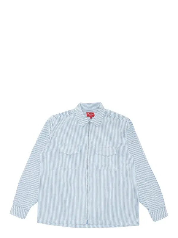 Supreme Corduroy Zip Up Shirt - White