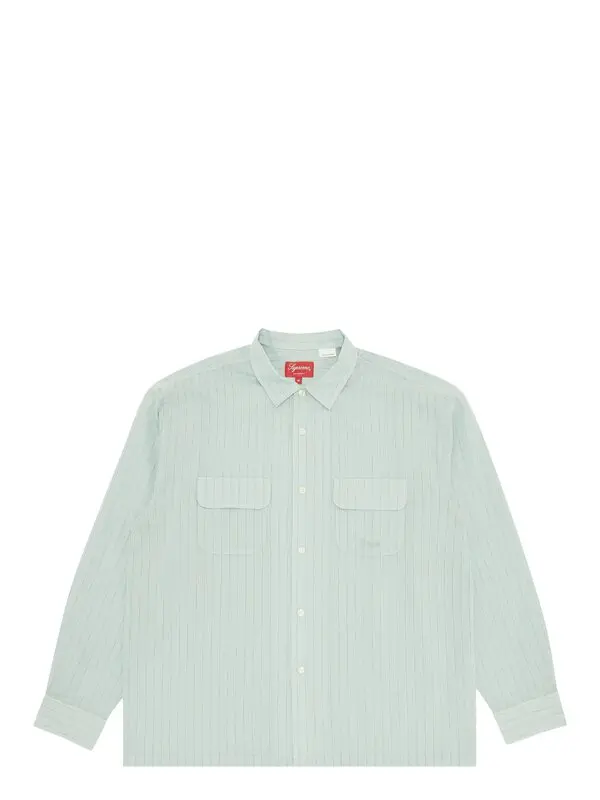 Supreme Pinstripe Linen Shirt - Blue