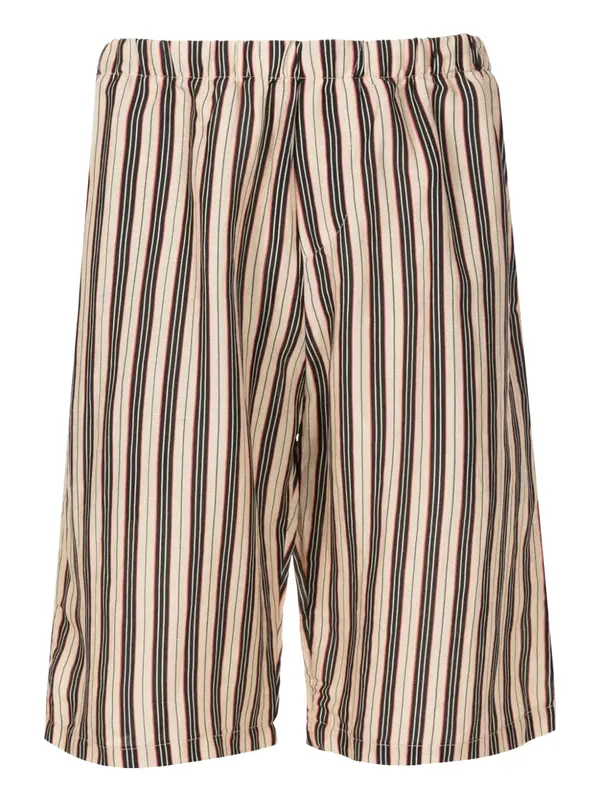 AMIR SLAMA Striped Elasticated-waist Shorts - Multicolour