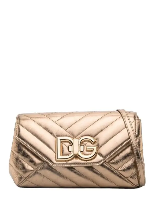 Dolce & Gabbana Quilted Leather Shoulder Bag - Gold