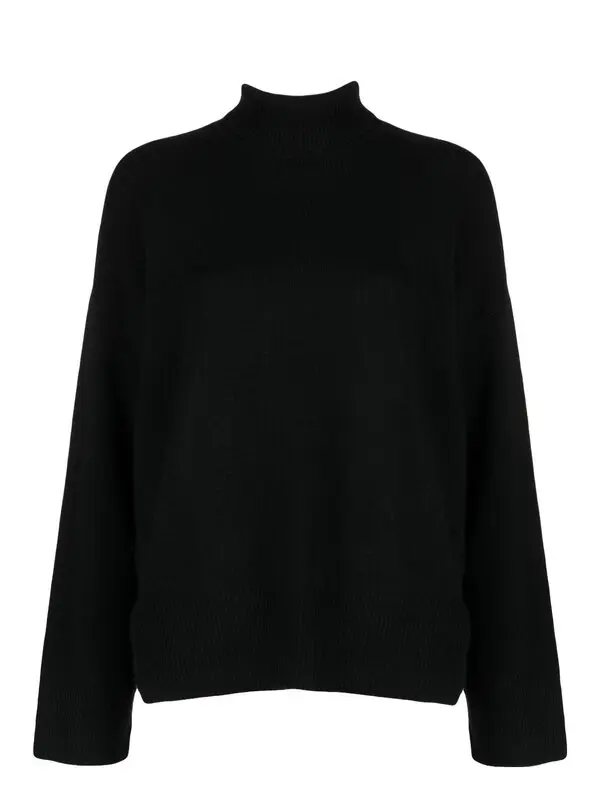 Le Kasha Roll-neck Ribbed Cashmere Jumper - Black