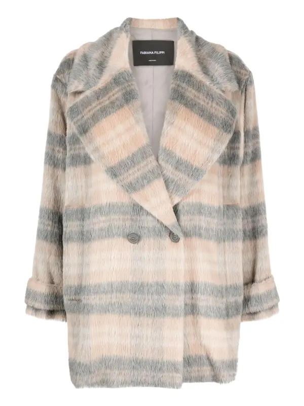Fabiana Filippi Double-breasted Alpaca Wool Coat - Neutrals
