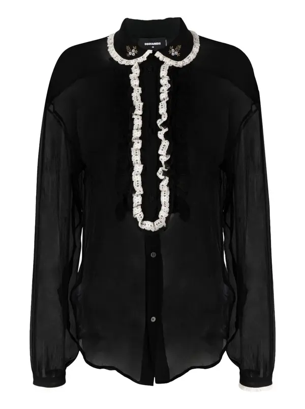 Dsquared2 Ruffled Blouse - Black
