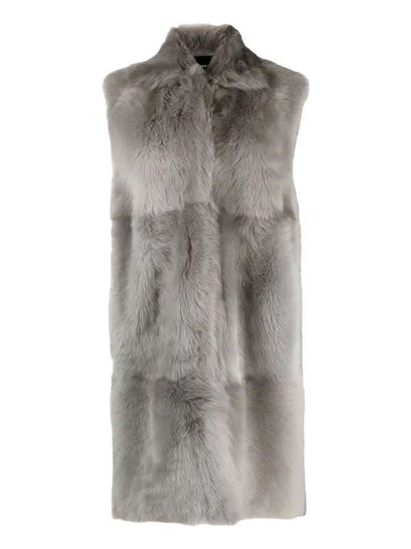 Fabiana Filippi Sleeveless Faux-fur Coat - Grey