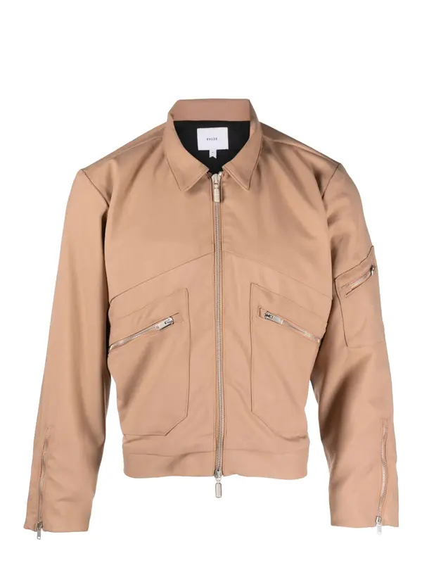 Rhude Sambac Bomber Jacket - Brown