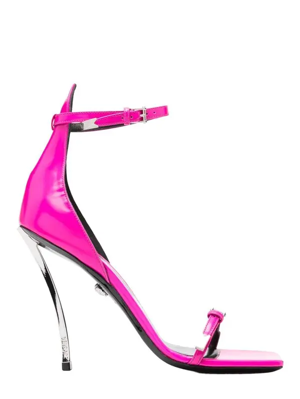 Versace Pin-point 100mm Buckle-strap Sandals - Pink