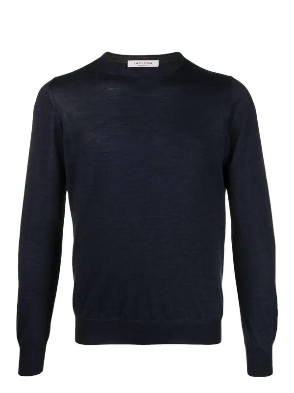 FILERIA Crew-neck Long-sleeve Jumper - Blue