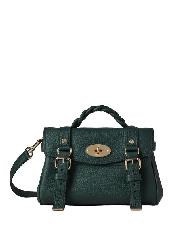 Mulberry Alexa Satchel Bag - Mulberry Green Heavy Grain