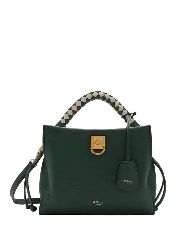 Mulberry Small Iris - Mulberry Green & Chalk Heavy Grain & Silky Calf