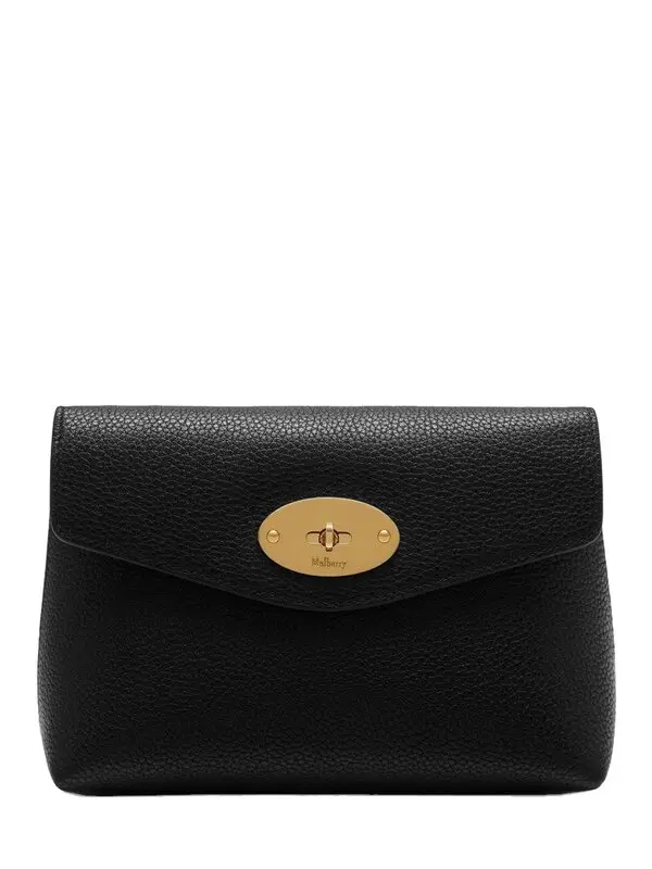 Mulberry Darley Cosmetic Pouch - Black Small Classic Grain