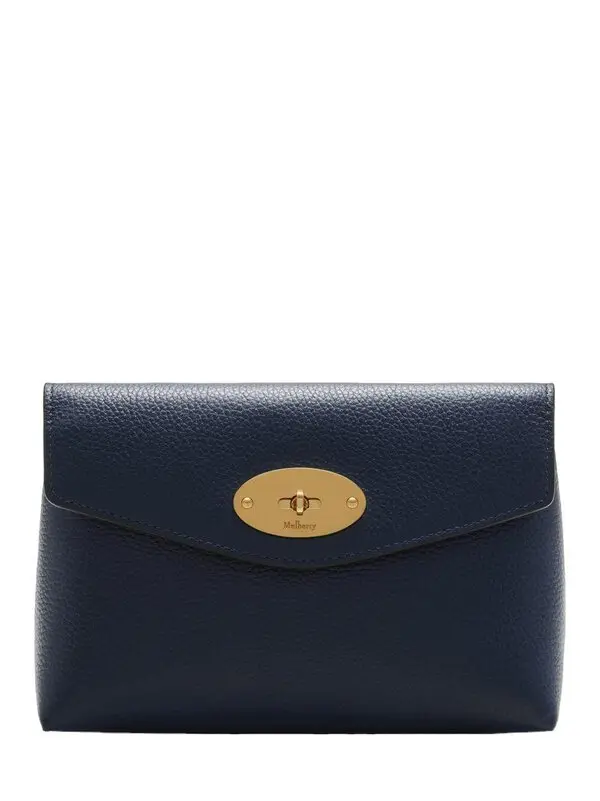 Mulberry Darley Cosmetic Pouch - Bright Navy Small Classic Grain