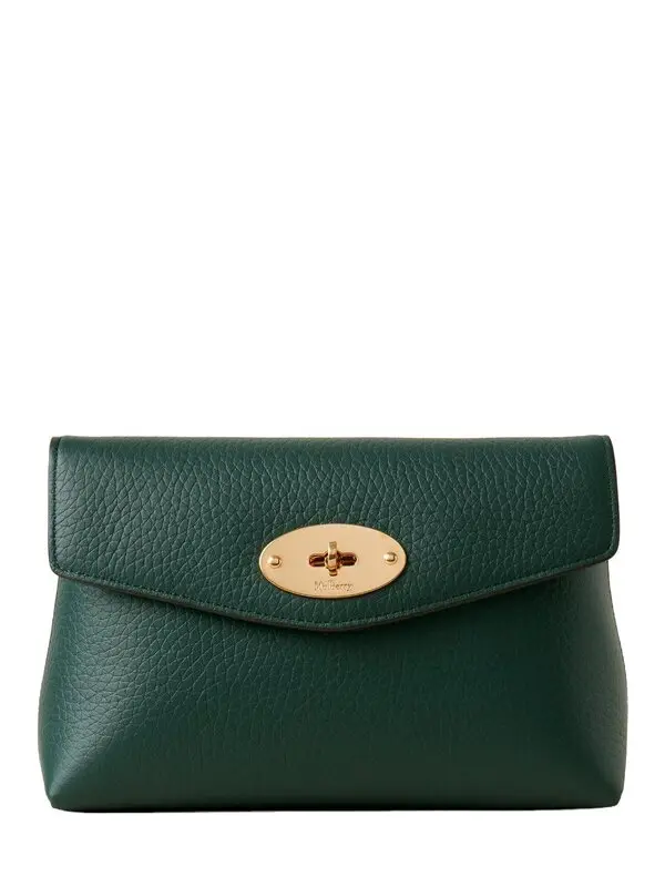Mulberry Darley Cosmetic Pouch - Mulberry Green Heavy Grain