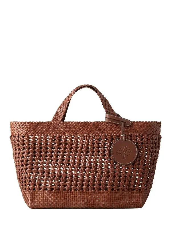Mulberry Small Woven Leather Tote - Vintage Oak Bovine Leather