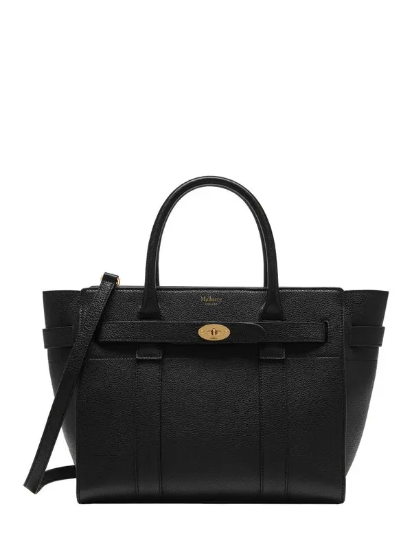 Mulberry Small Zipped Bayswater - Black Small Classic Grain