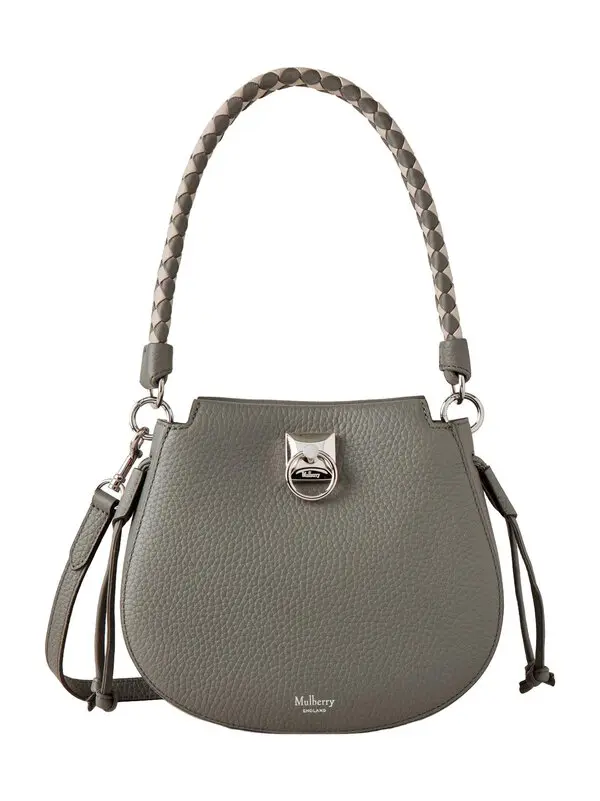 Mulberry Mini Iris Hobo - Charcoal Heavy Grain