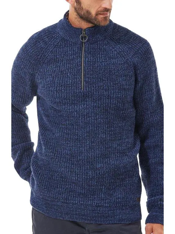 Barbour Horseford Wool Half-zip Sweater - Navy