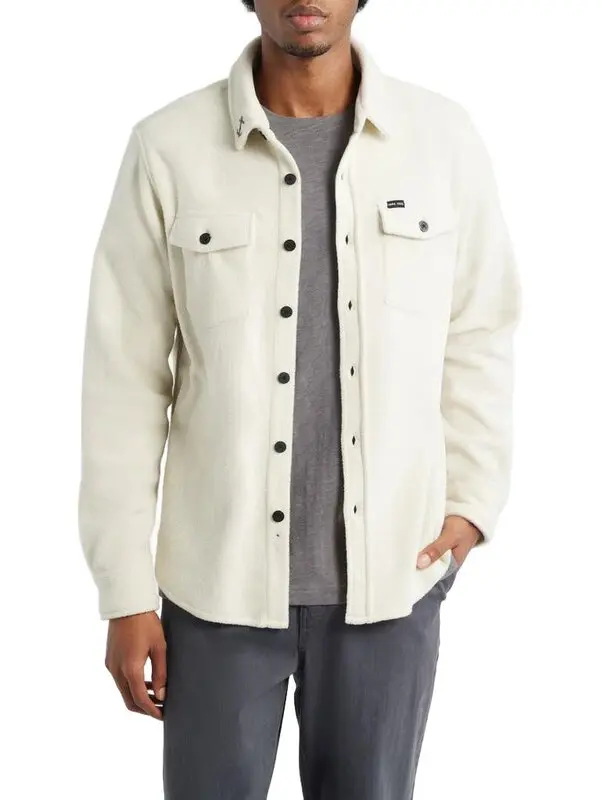 DARK SEAS Zulu Fleece Button-up Shirt - Silver