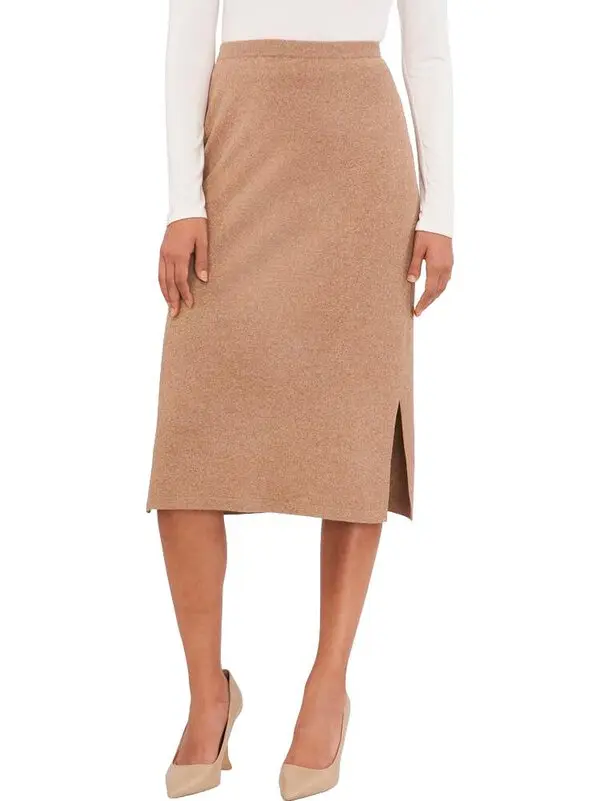 Vince Camuto Jersey Pencil Skirt - Dark Latte Heather